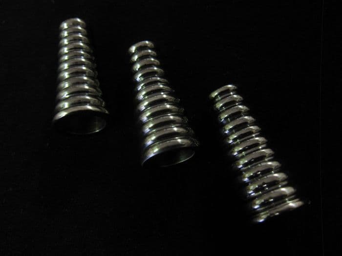 3 Beehive metal cord pulls in gun metal burnished black blackend chrome ...